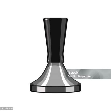 기계 탬퍼 커피 만화 벡터 일러스트 레이 션 금속에 대한 스톡 벡터 아트 및 기타 이미지 금속 라떼 레스토랑 Istock