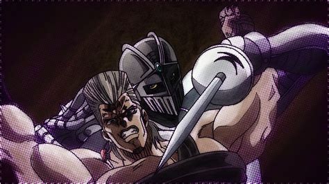 Jojo Jean Pierre Polnareff Silver Chariot With Background Of Dark Night