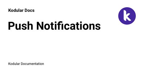 Push Notifications Kodular Docs