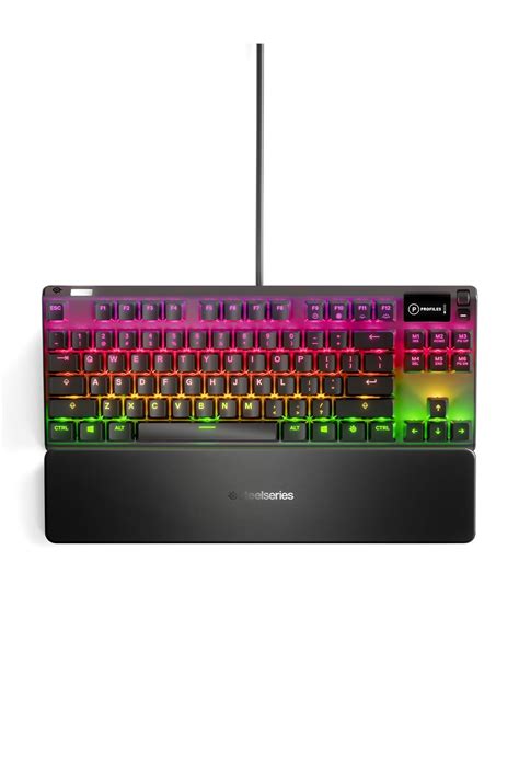 SteelSeries Apex 7 TKL Mekanik Oyun Klavyesi Oled Akıllı Ekran Blue Switch UK Qwerty OnuAl