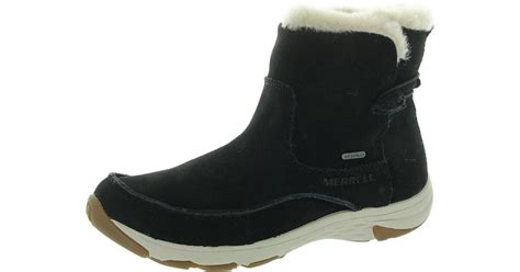 Merrell Approach Sage Pull On Faux Fur Lined Faux Suede Winter And Snow
