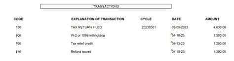 How To Read An IRS Transcript Example