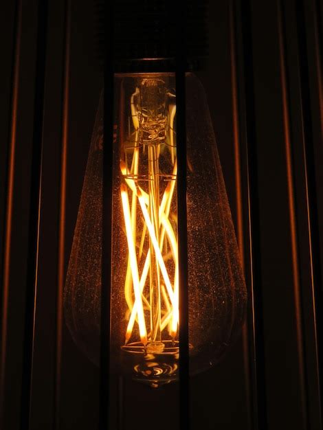 Premium Photo | Lamp with orange light
