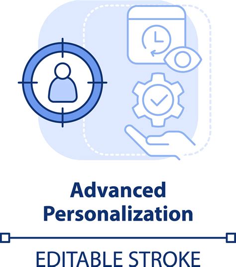 Advanced Personalization Light Blue Concept Icon Customer Engagement Platform Abstract Idea