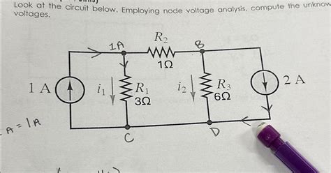 Look At The Circuit Below Employing Node Voltage