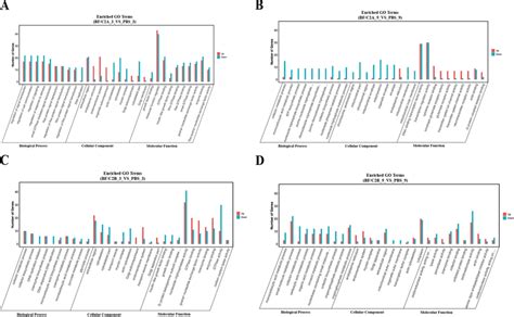 Go Classification Statistics Column Chart Of Degs Between Bf C2 Groups