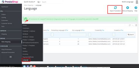 Multi Language Support Prestashop Odoo Connector Multilingual Webkul