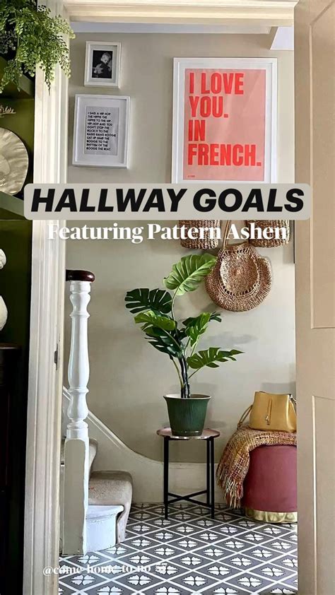 Hallway Flooring Inspiration Featuring Pattern Ashen Vinyl Tiles For