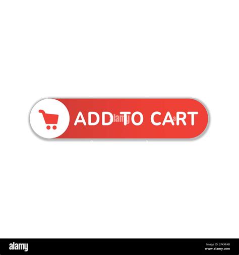 Add To Cart Button With Shopping Cart Vector Shadow Effect Icon Stock Vector Image And Art Alamy