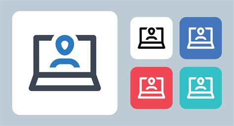 Laptop User Icon Vector Illustration Laptop User Account Profile