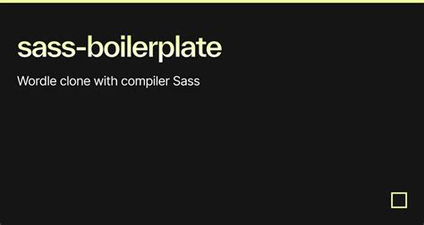sass boilerplate codesandbox