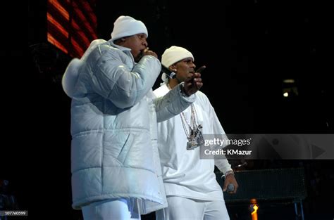 Jay Z And R Kelly During Jay Z The Black Album Tour Live At News