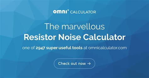 Resistor Noise Calculator And Formula