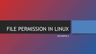 Materi File Permission Pada Sistem Operasi Linux PPT
