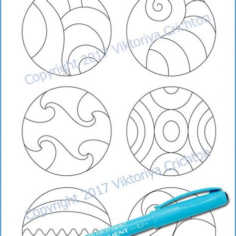 Strings For Drawing Zentangle Patterns In The Circle Etsy