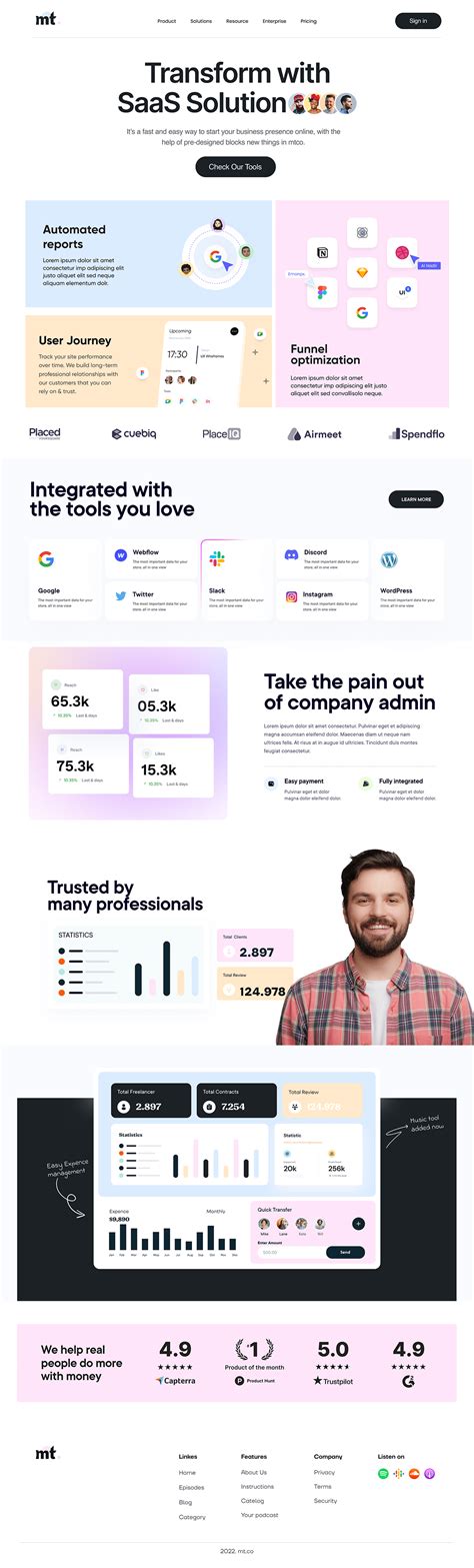 saas ui design exploration collection behance