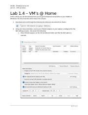 Lab 1 4 VMs Home Docx CIS180 Windows Server OS Lab 1 4 VM S Home Lab 1 4 VM S Home In