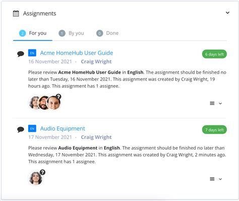 Track Assignments Via The Dashboard