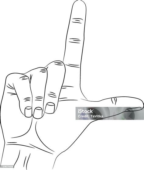 집게 손가락과 엄지 손가락으로 제스처 패자를 보여주는 손의 고립 된 실루엣 개념에 대한 스톡 벡터 아트 및 기타 이미지 개념