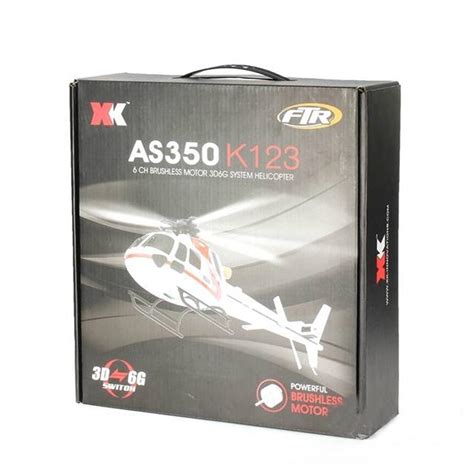 WLtoys XK K123 AS350 RC Helicopter - 6CH Brushless Scale 3D6G System R ...