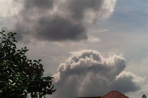 Dense Heavy Clouds With Rain Potential Move Across The Sky