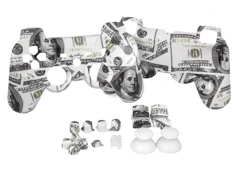 100 Money Ps3 Controller Shell Full Assembly Housing Hydrodipped Start