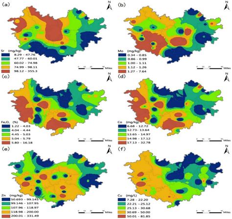 Trace Element And Mineral Levels In Soil In Hechi Sr A Mo B Fe Download Scientific