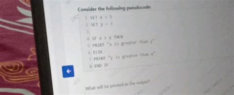 Consider The Following Pseudocode 1 Set X 5 2 Studyx