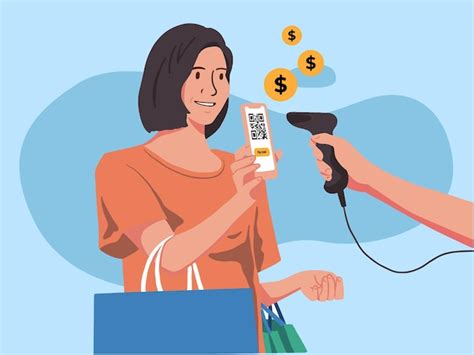 모바일 스캔 Qr 코드 프리미엄 벡터