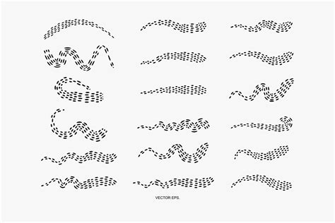 Abstract Design Elements Set Including A Black White Oval Shape
