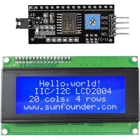 20x4 2004 lcd displaymodule met iic i2c seri le interface adapter iic