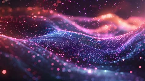 Abstract Pink And Blue Glittering Waves Stock Footage Video Of Cosmic Futuristic 324814668
