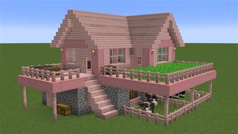 Minecraft How To Build A Cherry Blossom Farm House In 2024 Easy