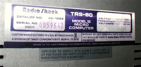 Vintage Computer Photos Subject Tandy Trs80 3 Hi Res Vintagecomputer