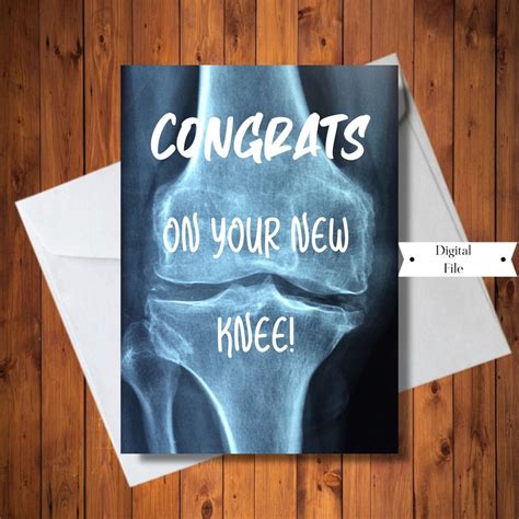 Funny Knee Surgery Card Congratulations On Your New Knee Card Get