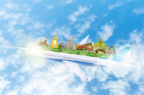 乘飞机旅行去泰国旅游图片素材 免费下载 图片格式 Vrf高清图片500467224 摄图网