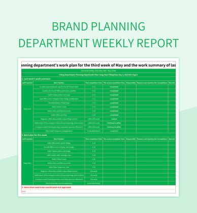 Free Weekly Reports Templates For Google Sheets And Microsoft Excel Slidesdocs