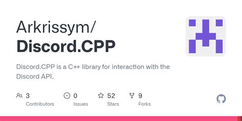 GitHub Arkrissym Discord CPP Discord CPP Is A C Library For Interaction With The Discord API