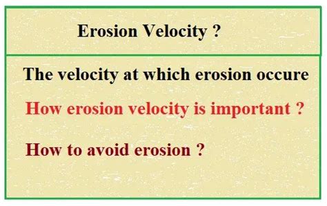 1 5 Erosion Velocity In Pipe Formula