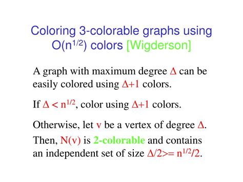 Ppt Coloring K Colorable Graphs Using Smaller Palettes Powerpoint