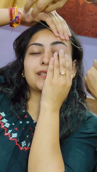 Eyebrow Threading Tutorial Shorts ️ Eyebrow Threading Tutorial Shorts 👍