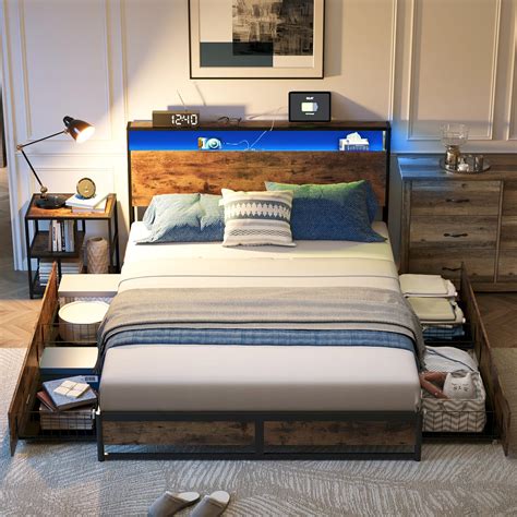 Queen Bed Frame With Storage Target At Tia Thomas Blog