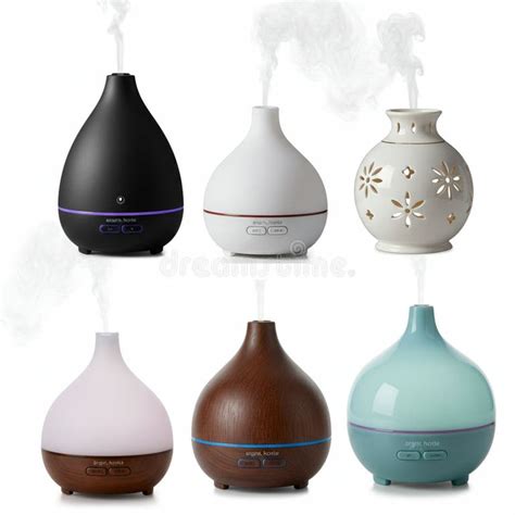 Six Electric Essential Oil Diffusers Each With A Unique Design And