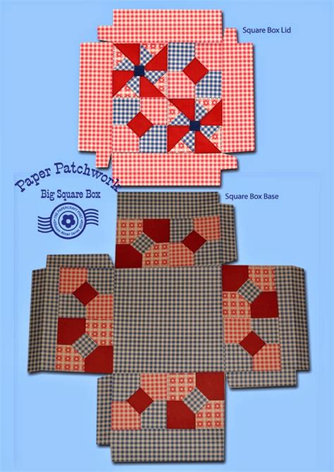 The Papercraft Post Big Square Box Paper Patchwork
