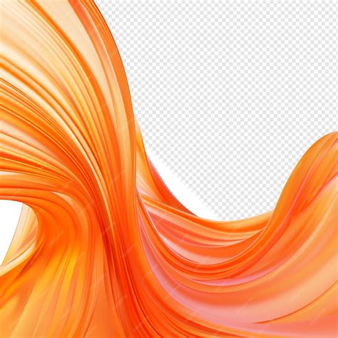 Abstract Orange Flowing Background Premium Ai Generated Psd