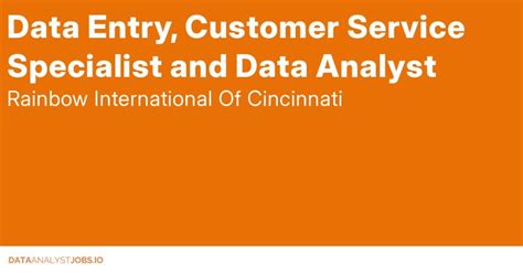 Data Analyst Jobs On Linkedin Data Entry Customer Service Specialist