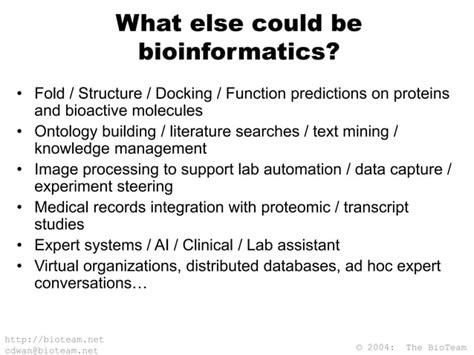 Intro Bioinformatics Ppt