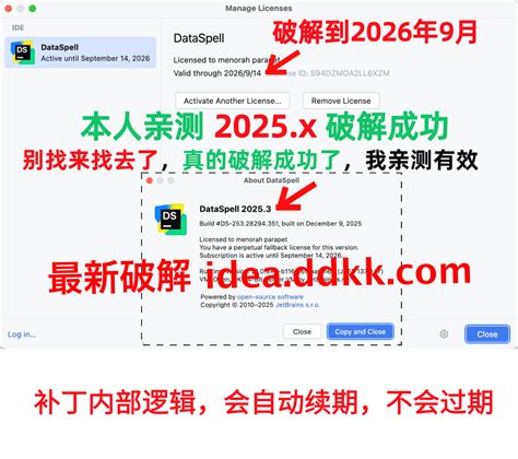 Dataspell破解教程：2025最新版激活补丁安装与激活码获取全流程
