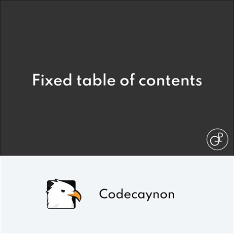 Fixed Toc Table Of Contents For Wordpress Plugin • Gpl Love
