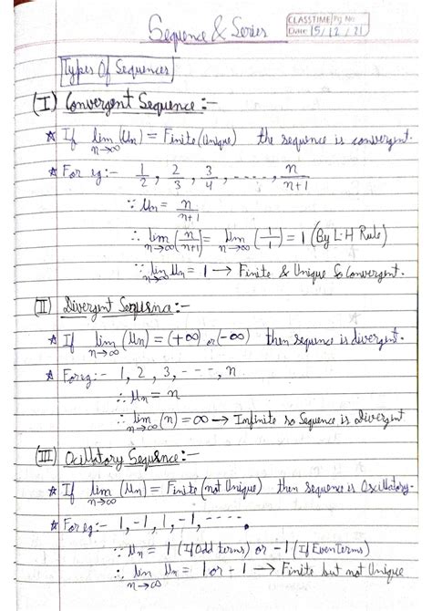 Solution Sequence And Series Engineering Mathematics 1 Complete